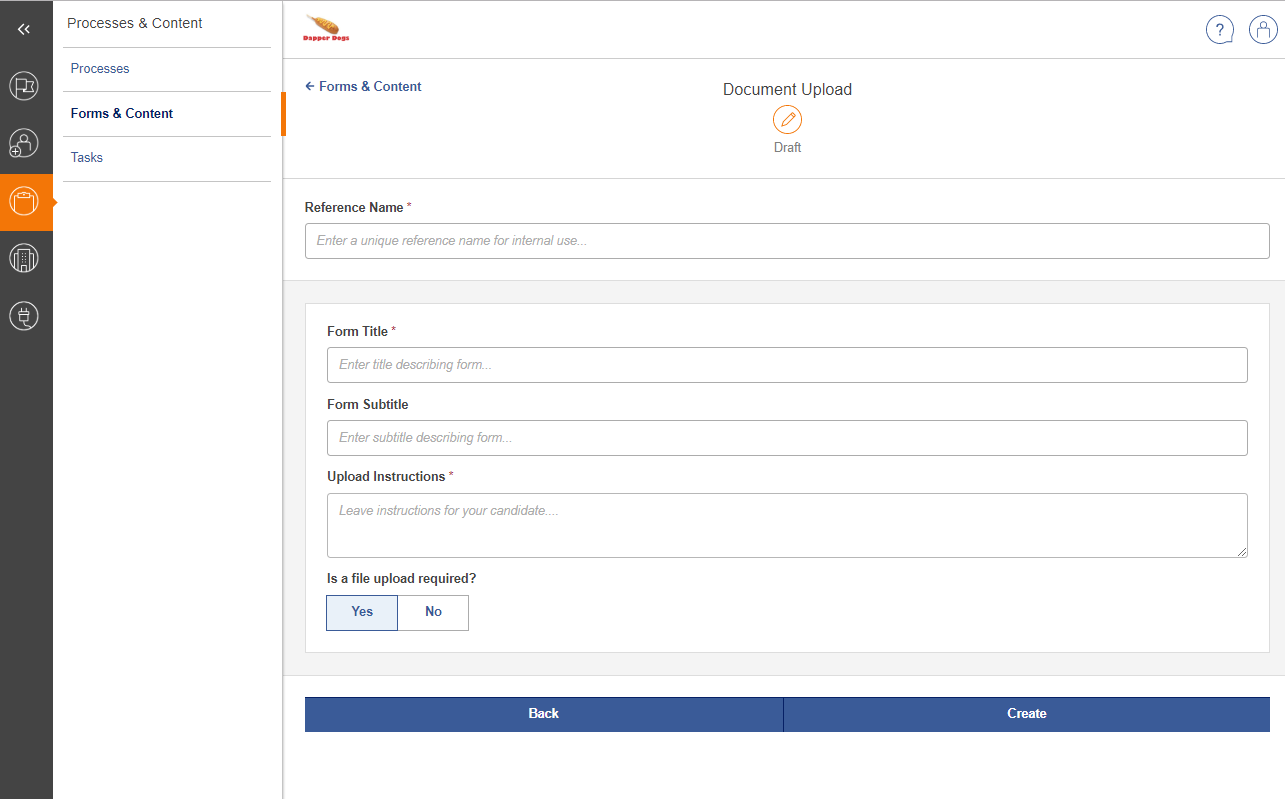 Creating a Document Upload Form – Click Boarding - Resource Center