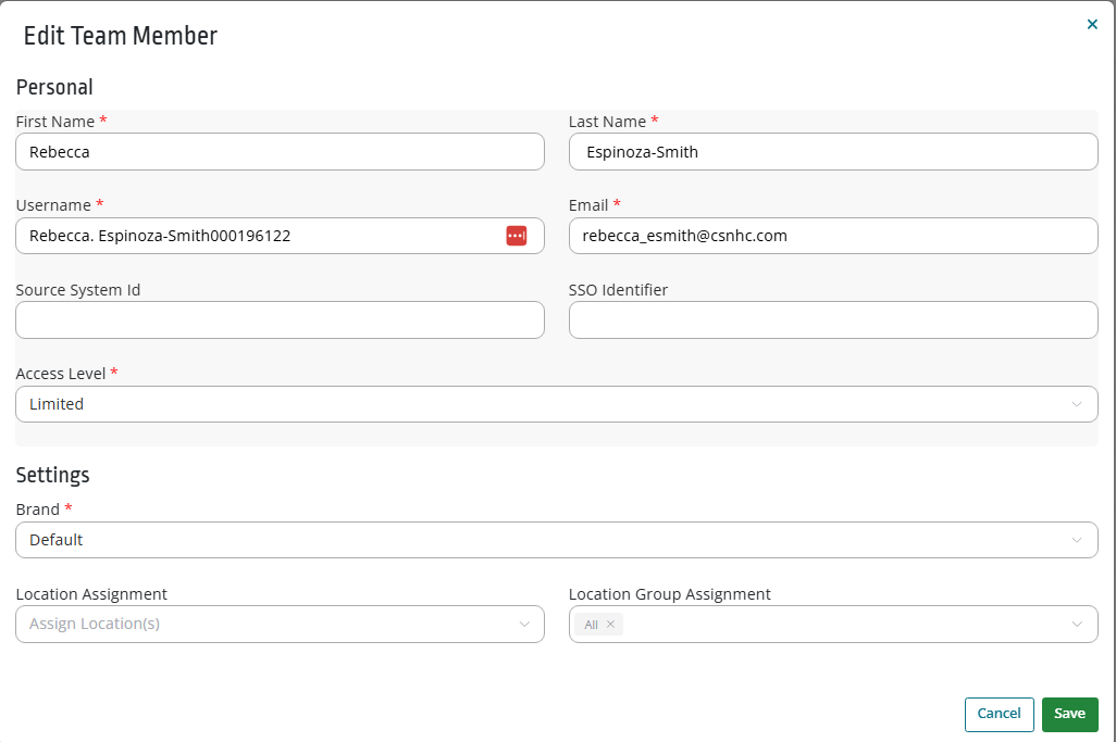 Editing Team Members – Click Boarding - Resource Center